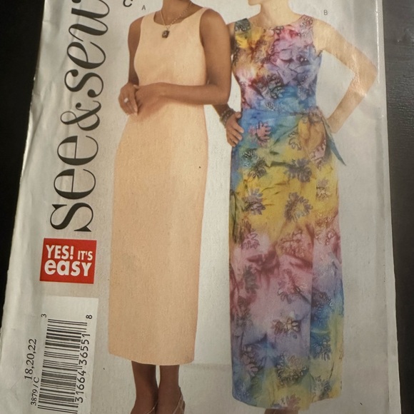 See & Sew | Other | See Sew Maxi Dress Pattern 3879 Sizes 822 Uncut ...